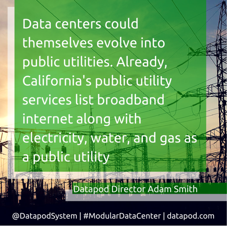 Data center needs of public utilities - Datapod